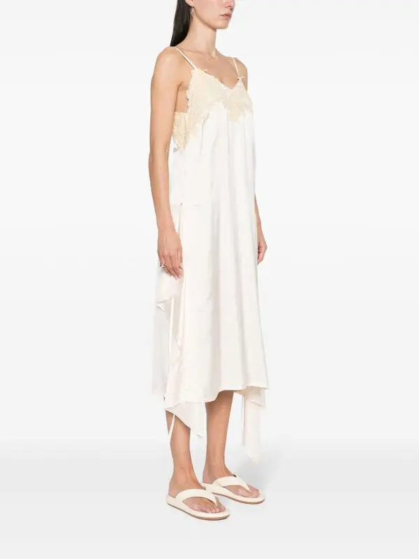 Plan C Floral-lace Satin Slip Dress