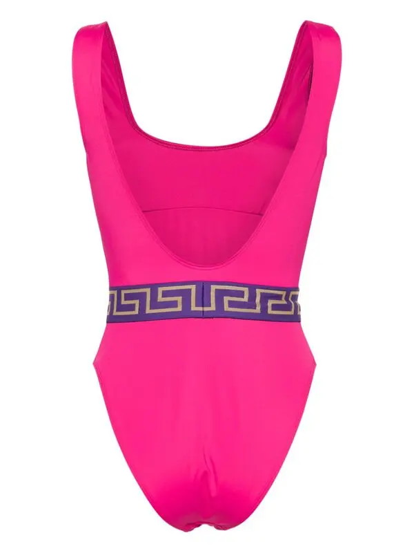 Versace Greca Waistband One-piece Swimsuit - Pink