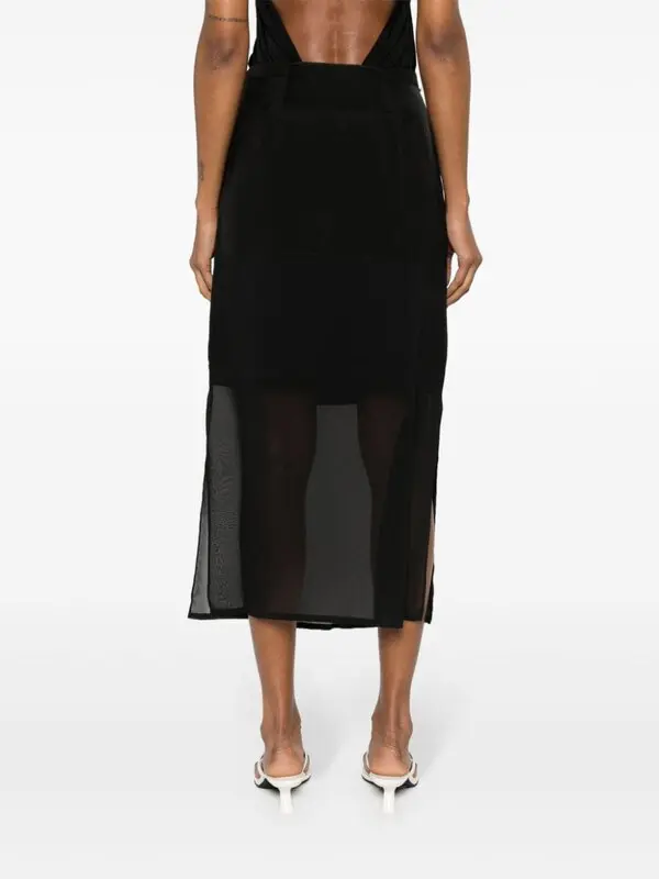 Sportmax Semi-sheer Panel Midi Skirt