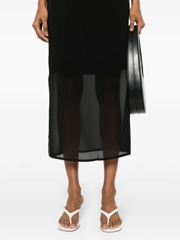 Sportmax Semi-sheer Panel Midi Skirt