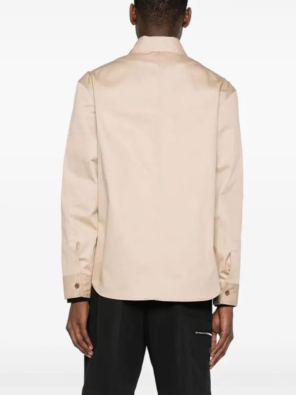 Maison Kitsuné Button-up Cotton Overshirt - Neutrals