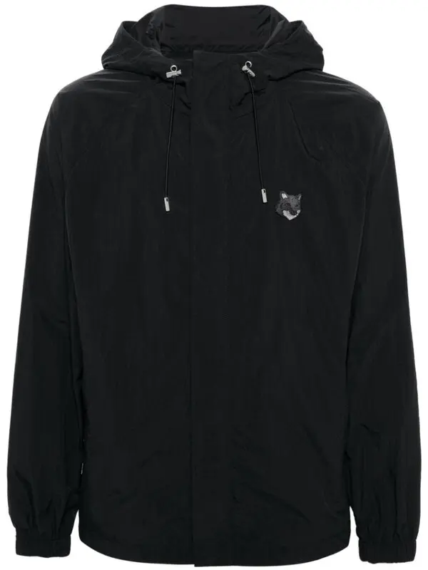 Maison Kitsuné Chillax Fox Hooded Windbreaker - Black