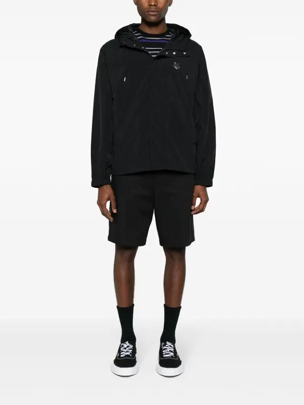 Maison Kitsuné Chillax Fox Hooded Windbreaker - Black