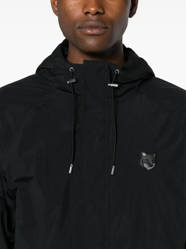 Maison Kitsuné Chillax Fox Hooded Windbreaker - Black