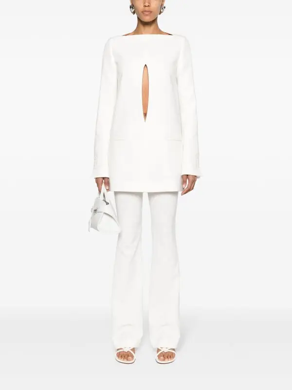 COURREGES Heritage Low-rise Bootcut Trousers - White