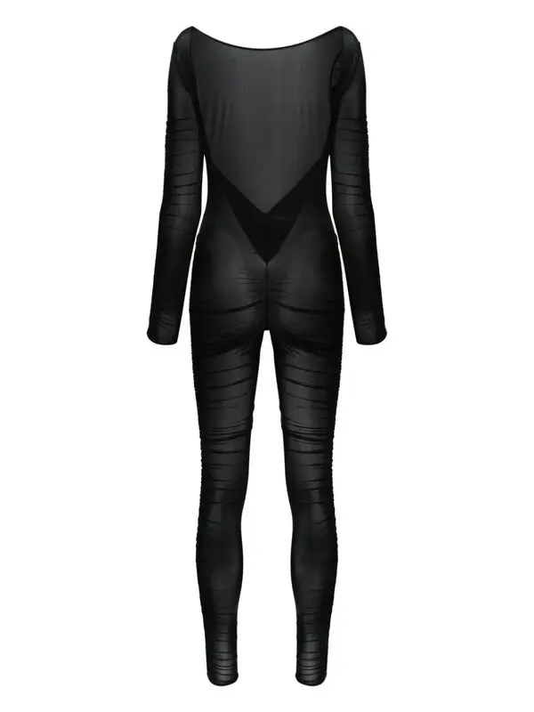 MAISON CLOSE Nuit Fauve Naked-back Long-sleeves Jumpsuit