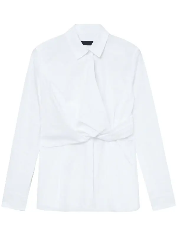 JUUN.J Twist-detail Cotton Shirt