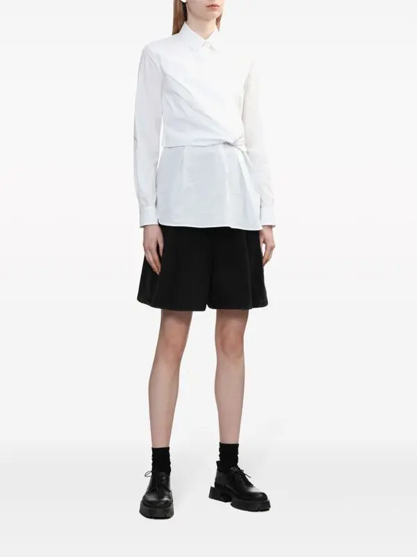 JUUN.J Twist-detail Cotton Shirt