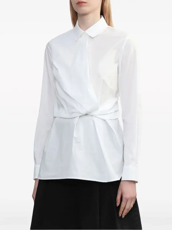 JUUN.J Twist-detail Cotton Shirt