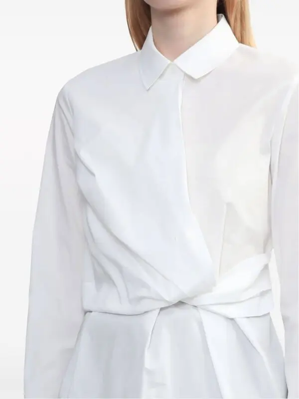 JUUN.J Twist-detail Cotton Shirt
