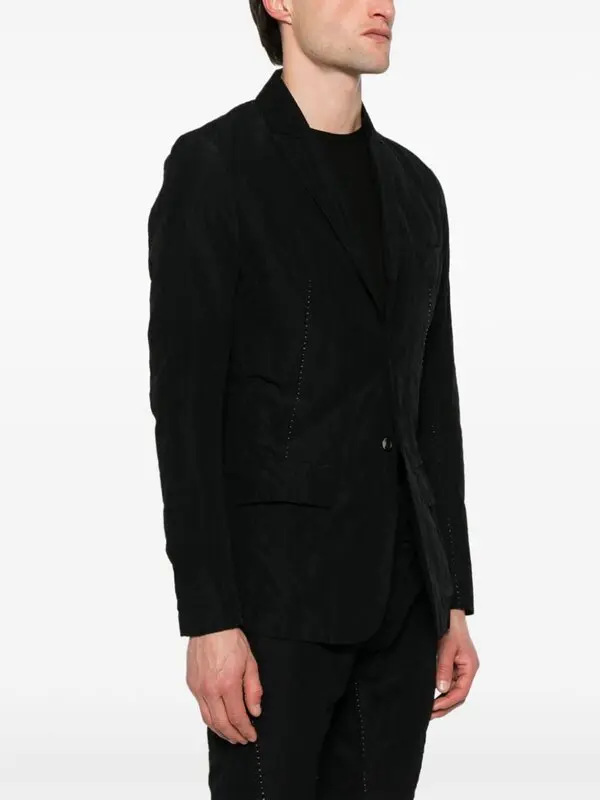 Masnada Contrast-stitching Single-breasted Blazer