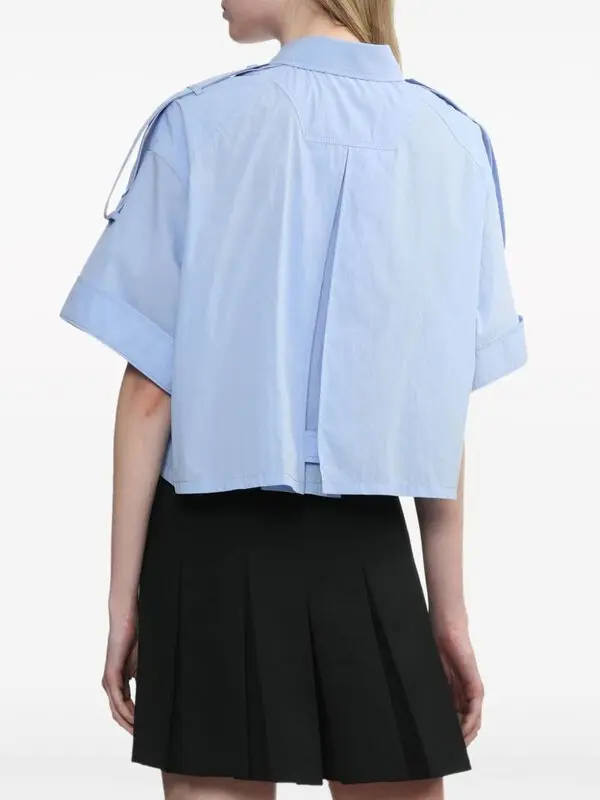 JUUN.J Cropped Epaulette Shirt
