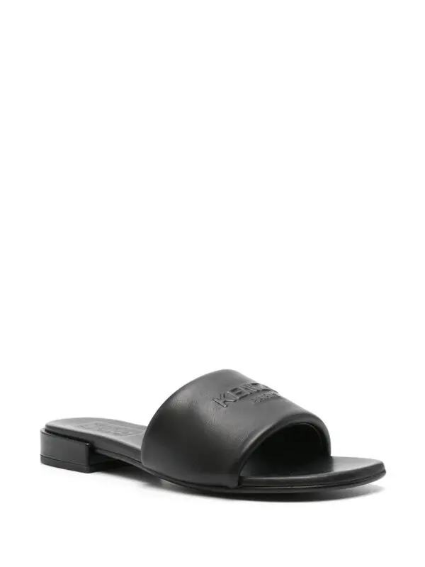 Kenzo Oki Leather Flat Sandals