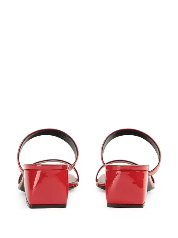 SERGIO ROSSI 45mm Leather Sandals - Red