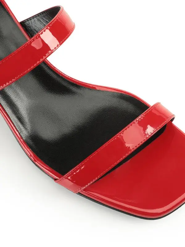 SERGIO ROSSI 45mm Leather Sandals - Red