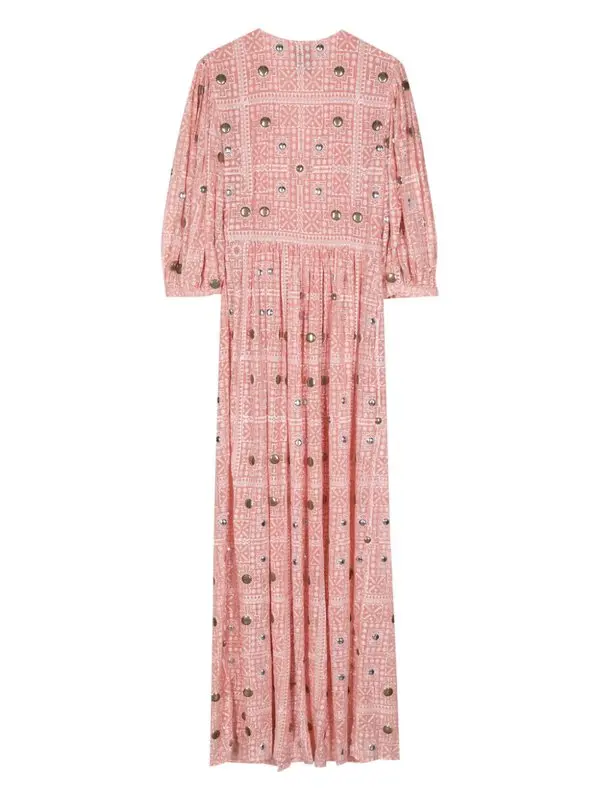 HAYLEY MENZIES Stud-embellished Printed Midi Dress