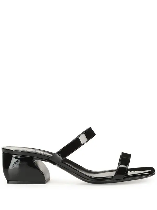SERGIO ROSSI Patent-leather Sandals - Black