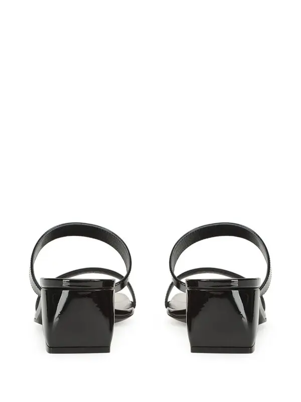 SERGIO ROSSI Patent-leather Sandals - Black