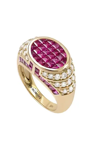 RAINBOW K 14k Yellow Lady Ring