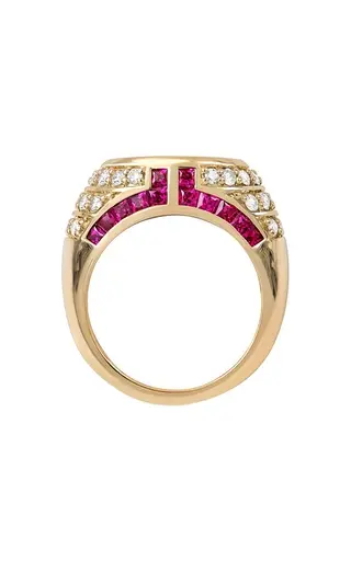 RAINBOW K 14k Yellow Lady Ring