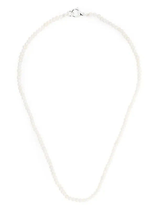 HATTON LABS Mini Pearl Chain Necklace - Silver