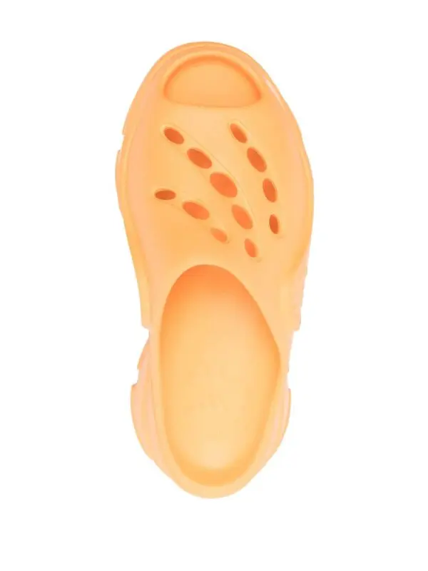 Adidas By Stella McCartney Embossed Logo Clogs - Orange