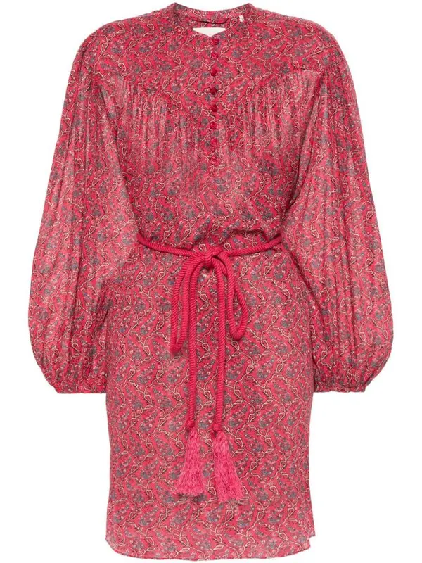 MARANT ETOILE Kildi Floral-print Dress - Red