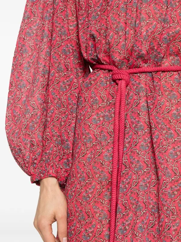 MARANT ETOILE Kildi Floral-print Dress - Red