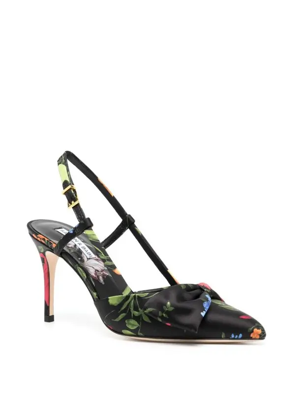 Sachin & Babi Lenox 90mm Floral-print Pumps - Black