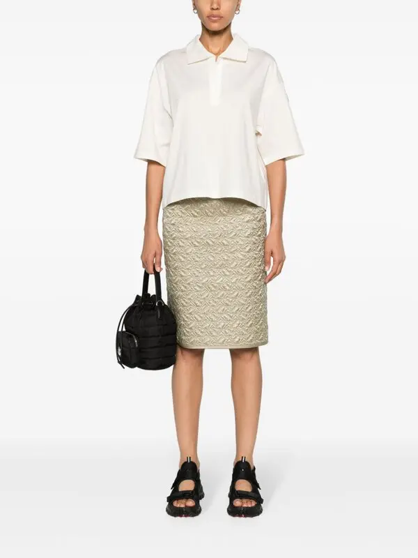 Moncler Quilted Pencil Skirt - Green