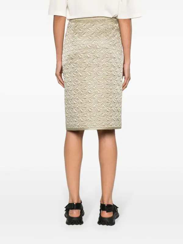 Moncler Quilted Pencil Skirt - Green