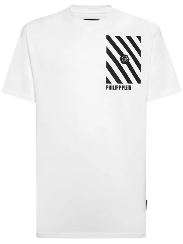 Philipp Plein Striped Cotton T-shirt