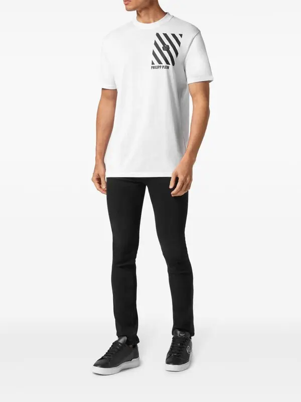 Philipp Plein Striped Cotton T-shirt