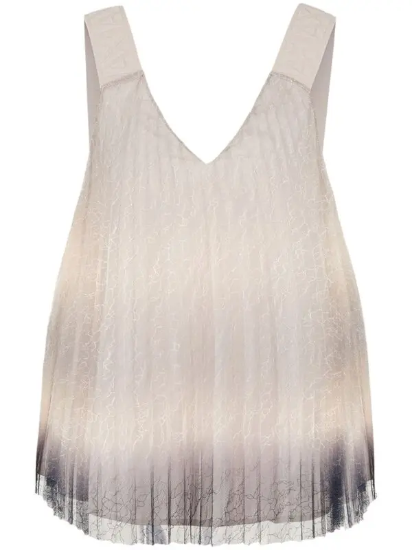 Armani Exchange Gradient Lace Pleated Blouse