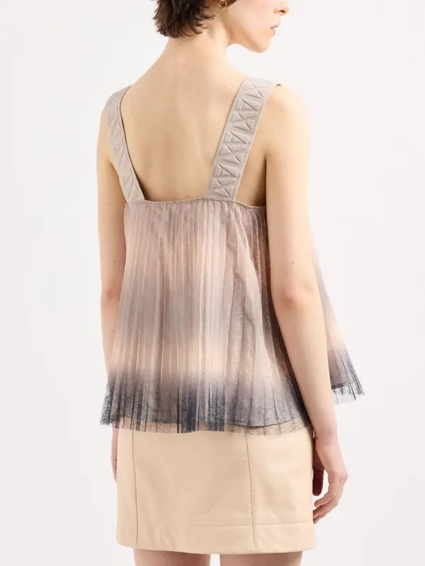 Armani Exchange Gradient Lace Pleated Blouse