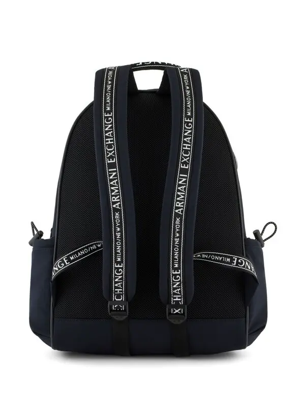 armani exchange logo print mini backpack Armani Exchange Logo-Print Backpack - Blue