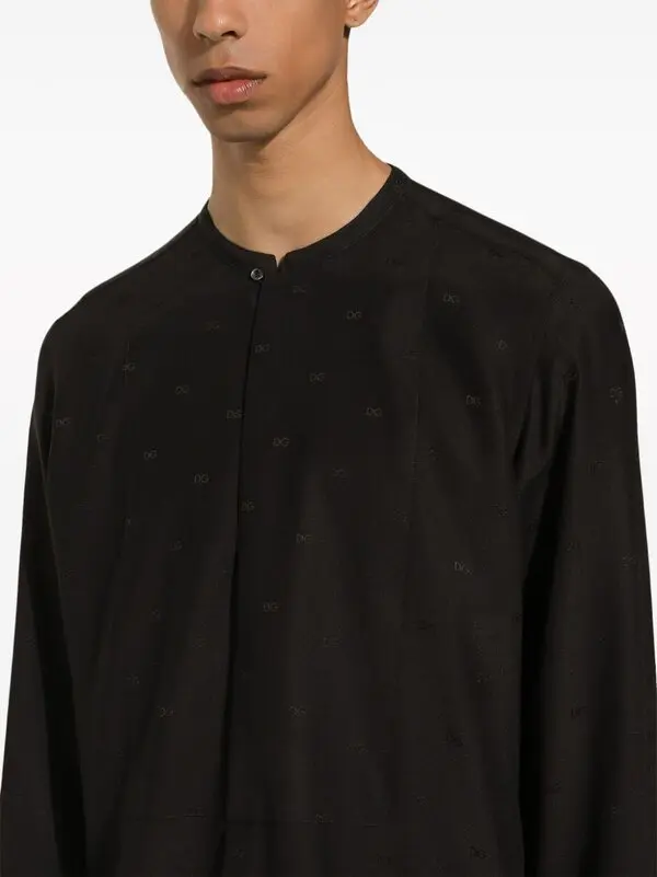Dolce & Gabbana Logo-print Silk Shirt