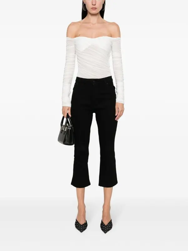 MUGLER Seam-detailed Tapered Jeans - Black