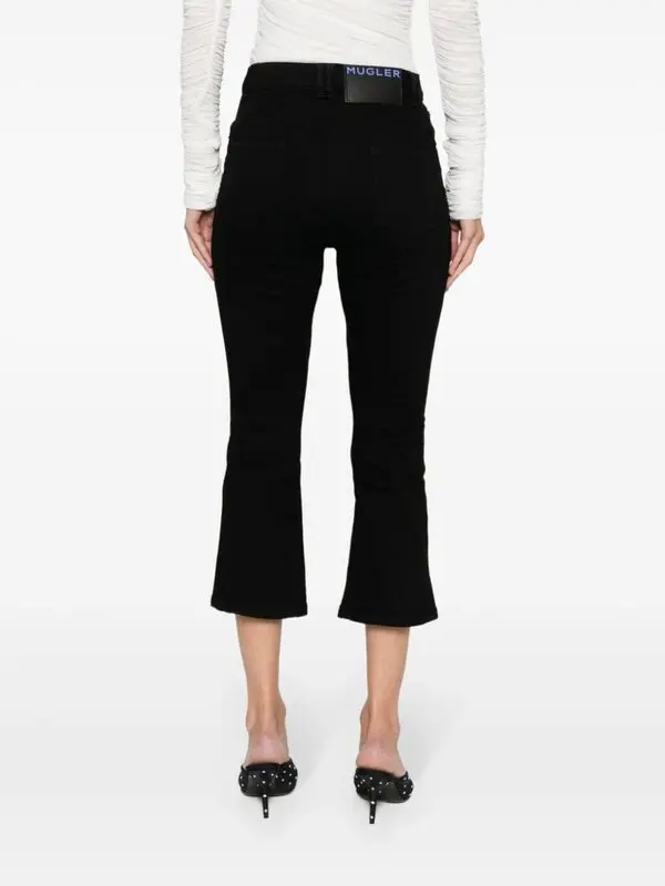 MUGLER Seam-detailed Tapered Jeans - Black