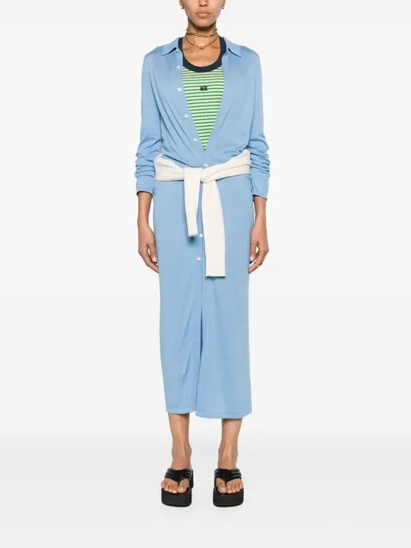Guest In Residence Showtime Fine-Knit Maxi Dress - Blue | Editorialist