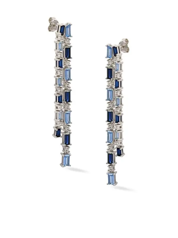 LARK & BERRY Sterling Sapphire Dahlia Drop Earrings