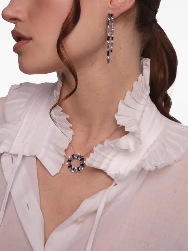 LARK & BERRY Sterling Sapphire Dahlia Drop Earrings