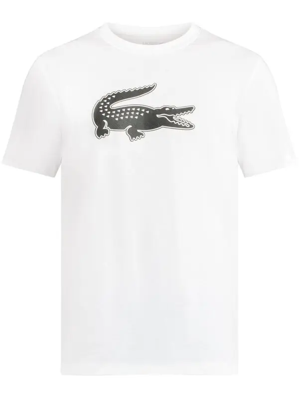 Lacoste Crocodile-print Jersey T-shirt - White