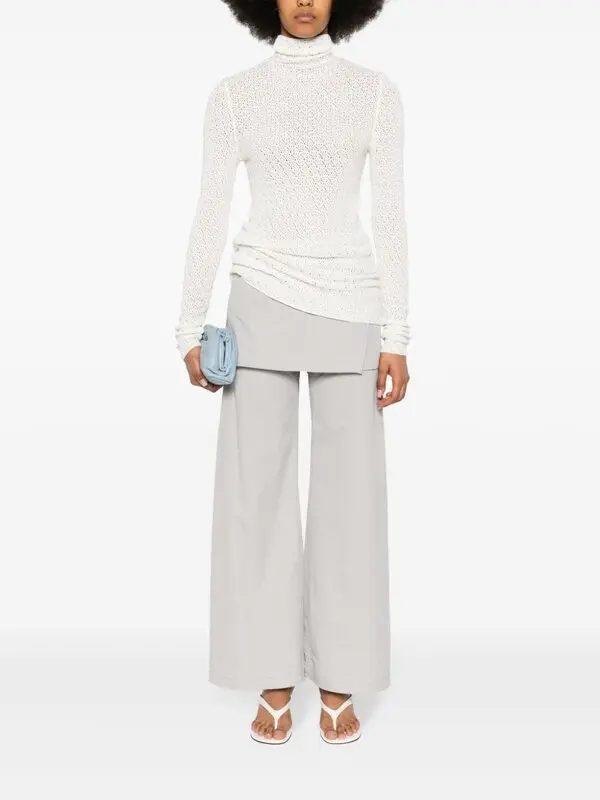 TOTEME High-neck Crochet-knit Jumper - Neutrals
