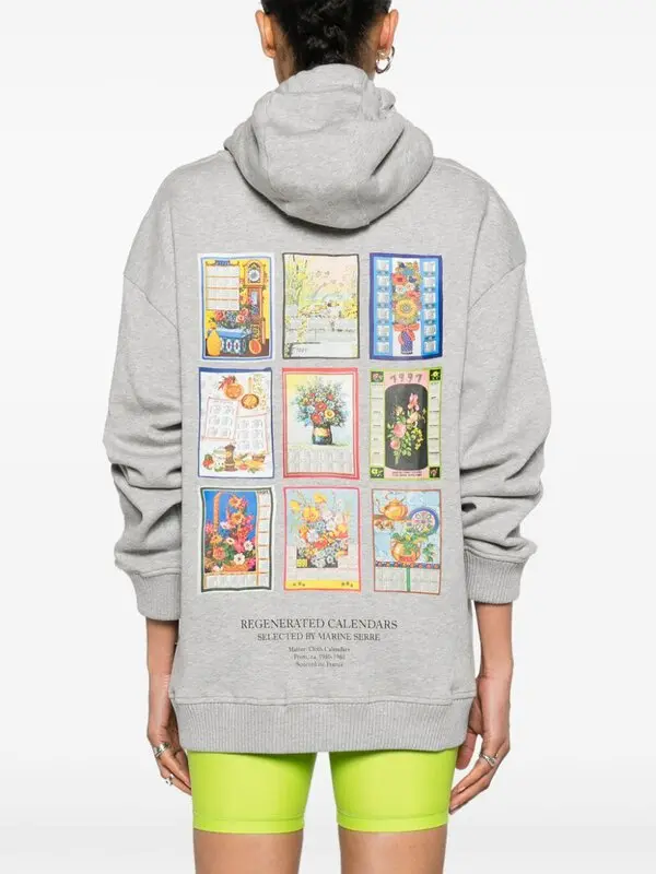 MARINE SERRE Printed Organic Cotton Hoodie