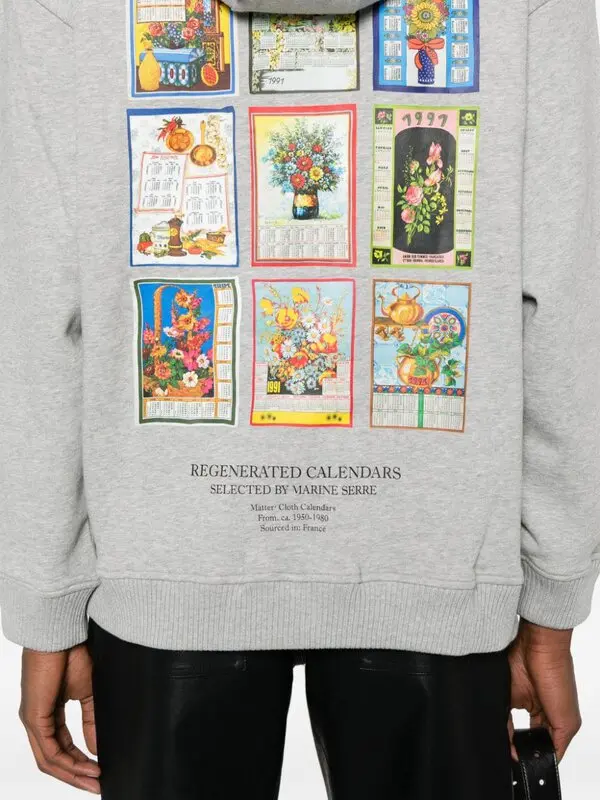 MARINE SERRE Printed Organic Cotton Hoodie