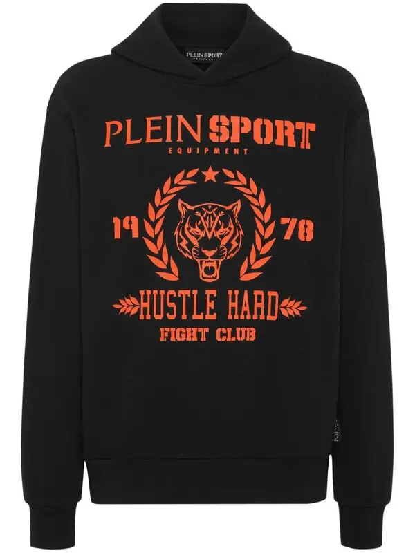 PLEIN SPORT Logo-print Cotton-blend Hoodie