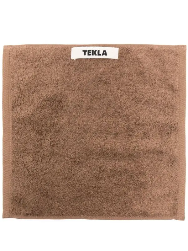 TEKLA Organic-cotton Face Towel - Brown