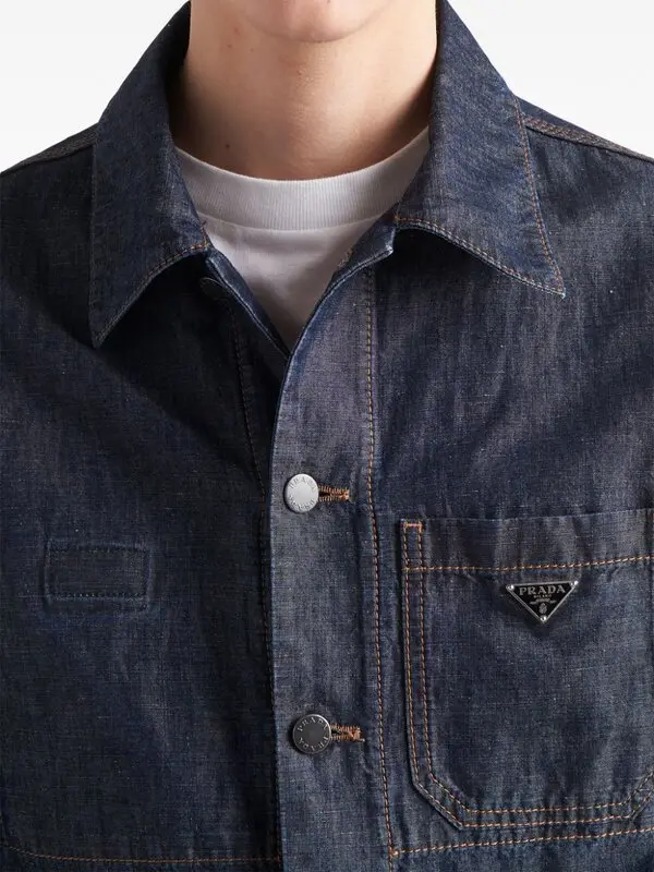 Prada Triangle-logo Shirt Jacket