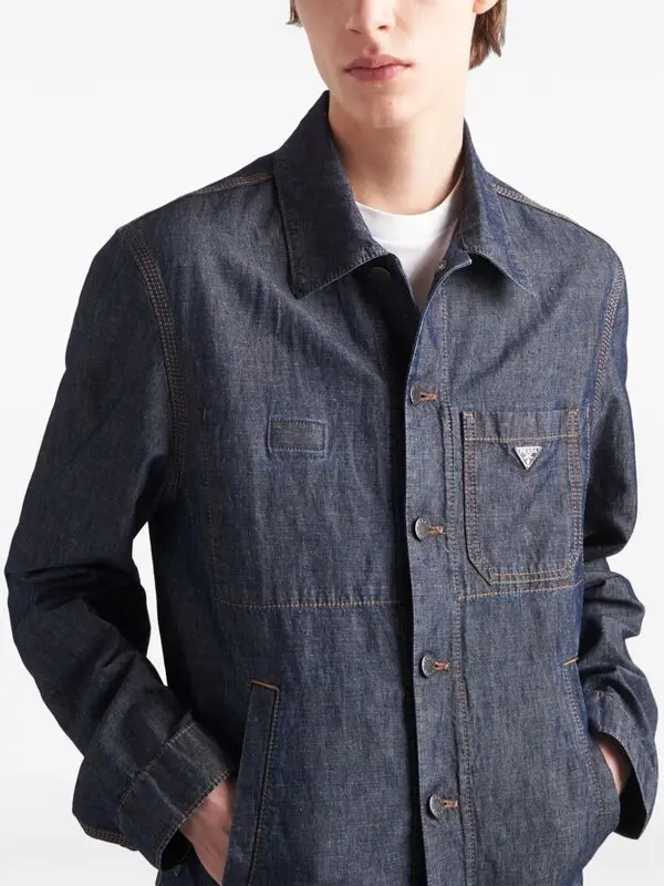 Prada Triangle-logo Shirt Jacket